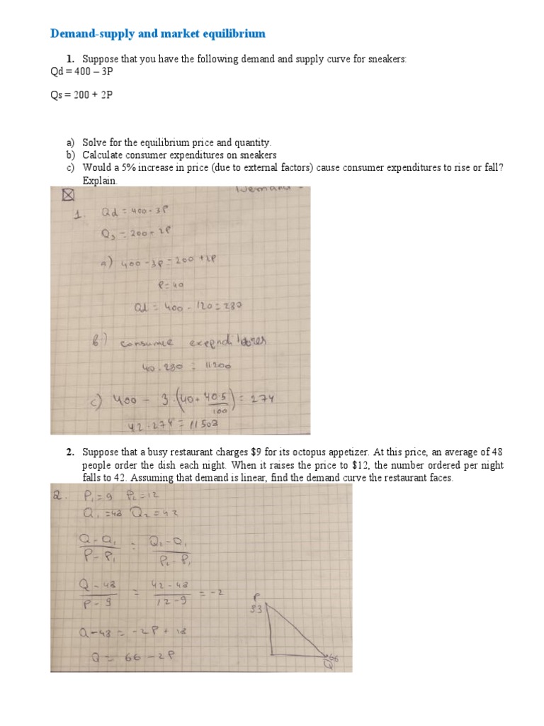 Practice Questions Answers | PDF | Demand | Price Elasticity Of Demand