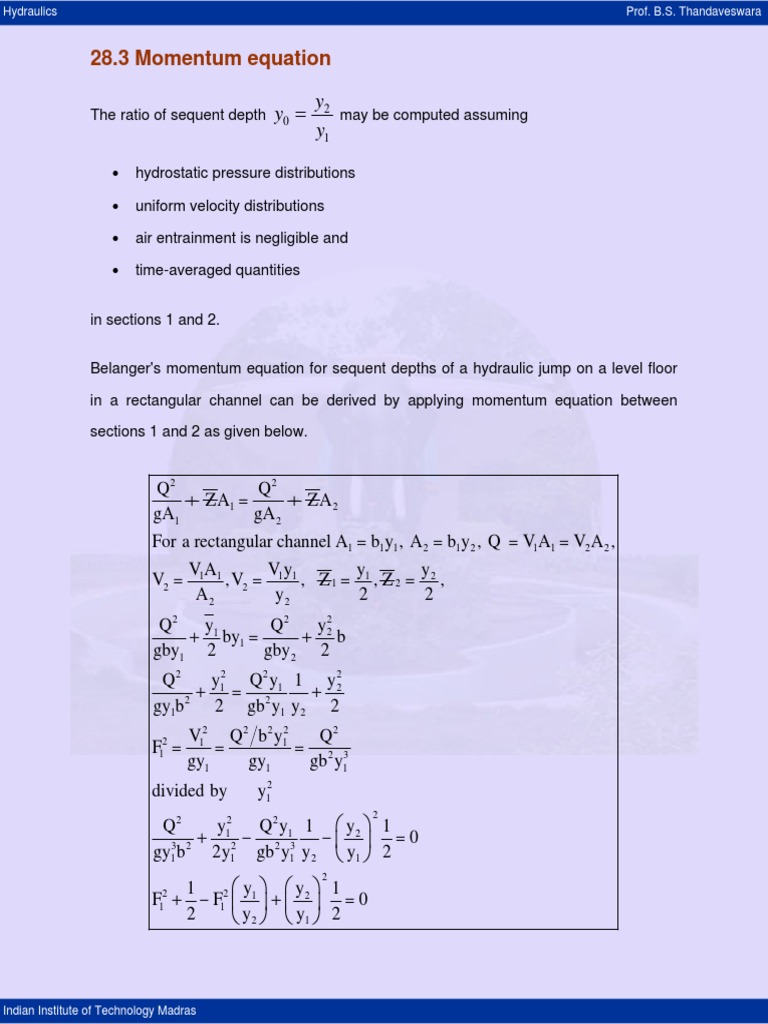 Hydraulic Jump3 Pdf Liquids Fluid Mechanics