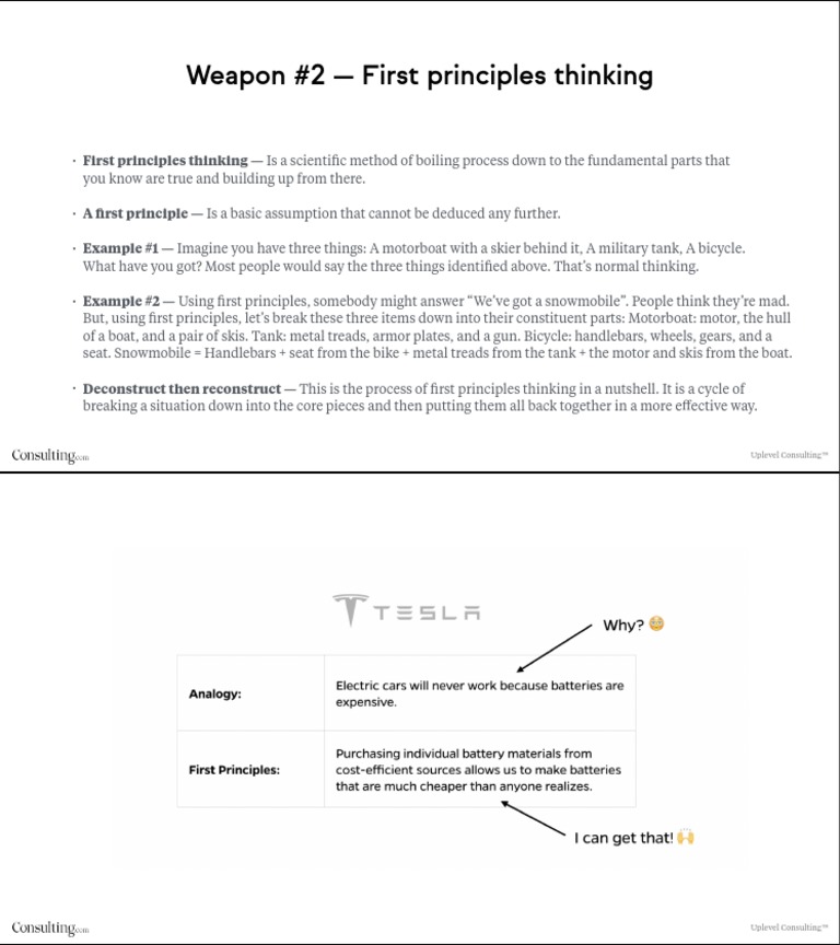 First Principles Thinking | PDF