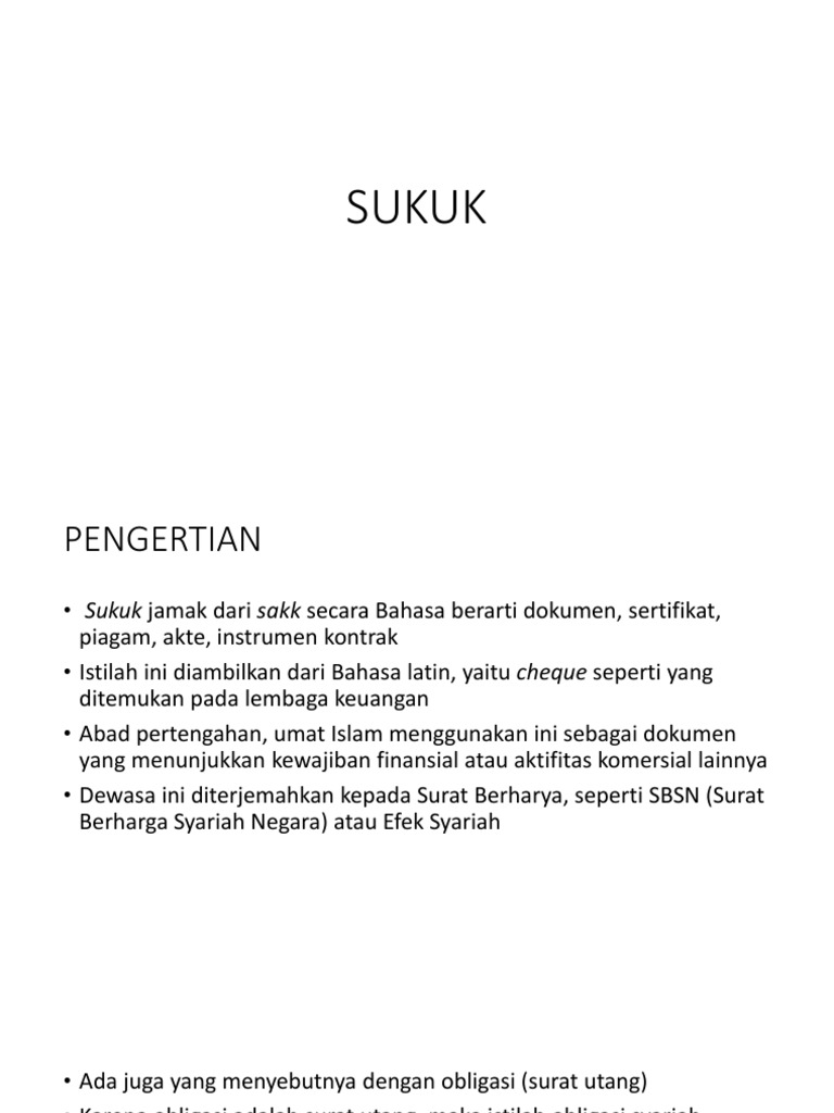 Panduan Dasar Sukuk Syariah | PDF | Pengelolaan Keuangan & Uang