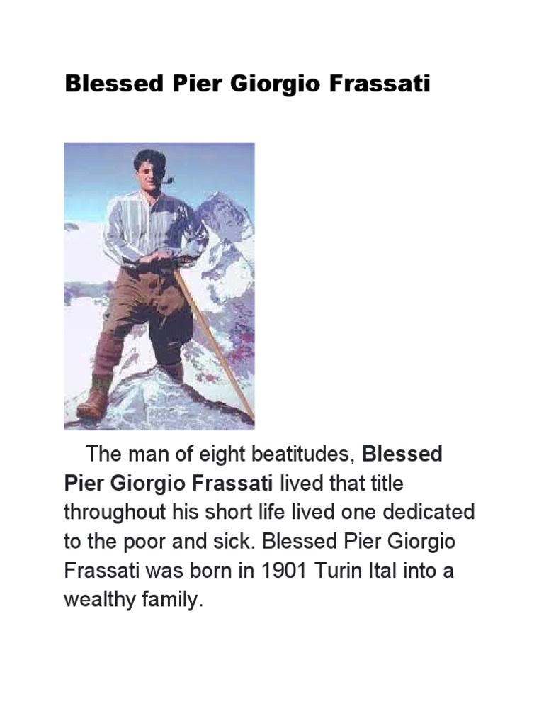 Blessed Pier Giorgio Frassati | PDF | Art