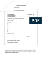 Lettre de demande de renseignements simple | PDF | Évolution de ...