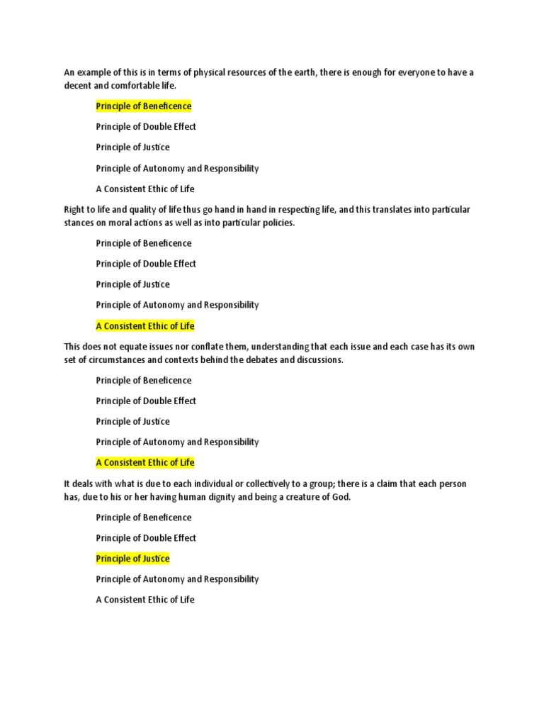 Principle of Autonomy and Responsibility | PDF