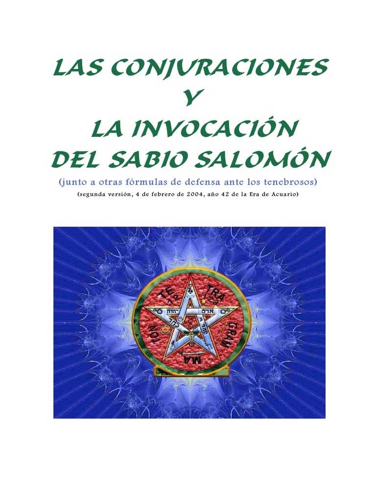 Las Conjuraciones y La Invocacion Del Rey Salomon | PDF