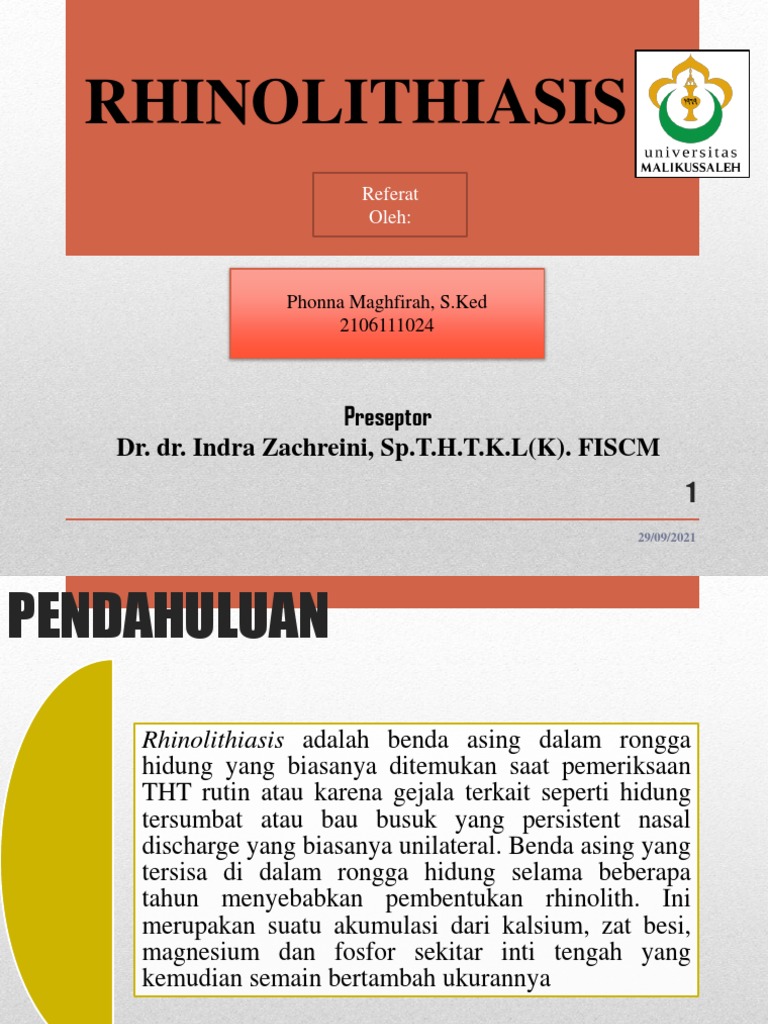 Rhinolitiasis PPT Phonnaa | PDF