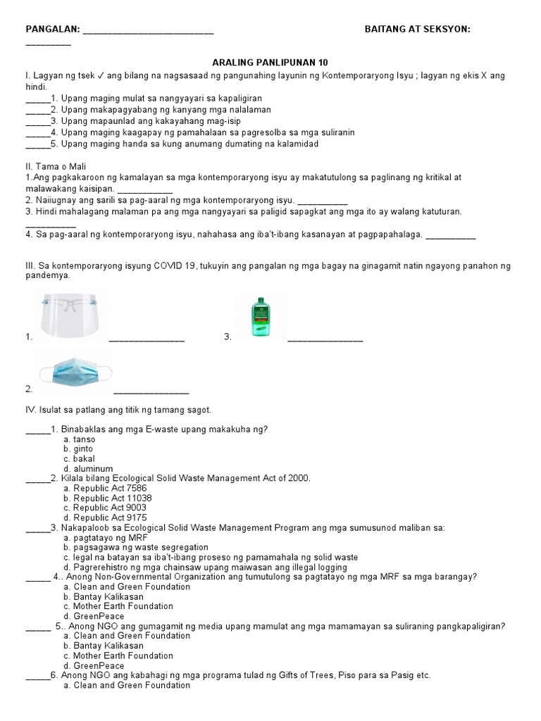 AP 10 Reviewer 1 SY2021 2022 | PDF