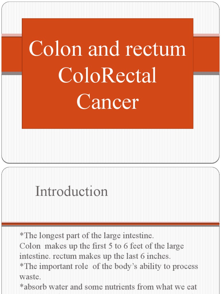 Colon and Rectum Colorectal Cancer | PDF | Colorectal Cancer | Cancer