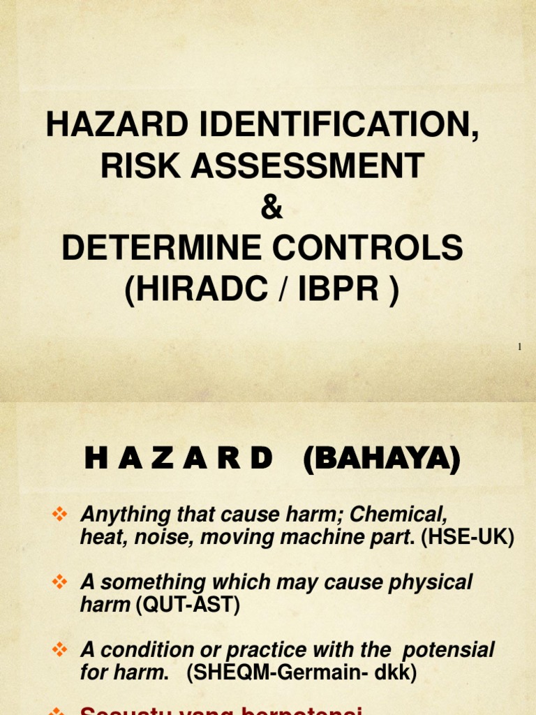 POP - Identifikasi Bahaya & Pengendalian Resiko (IBPR) | PDF