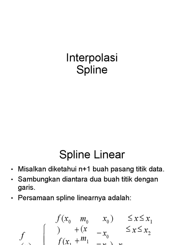 Interpolasi Spline untuk Pemula | PDF