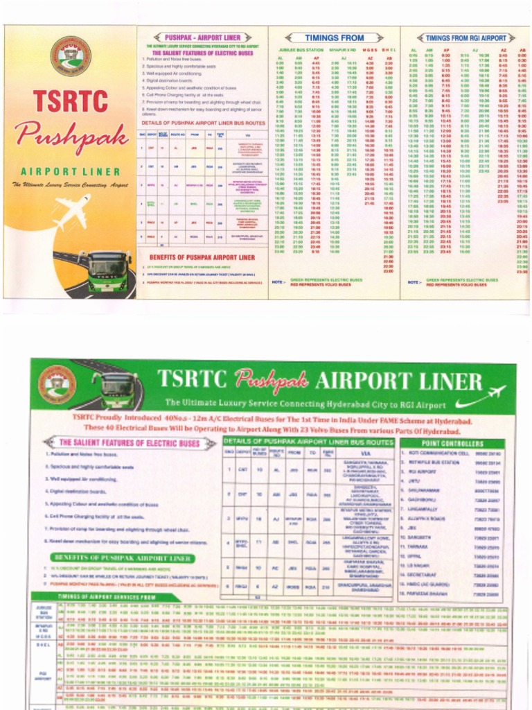 Airport Bus Timings | PDF
