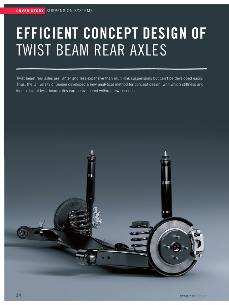 Concept Design of Twist Beam Rear Axles | PDF | Beam (Structure) | Bending