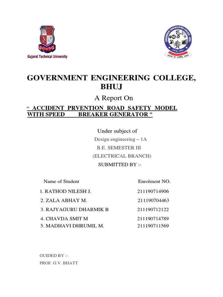 Government Engineering College, Bhuj: A Report On | PDF | Arduino ...