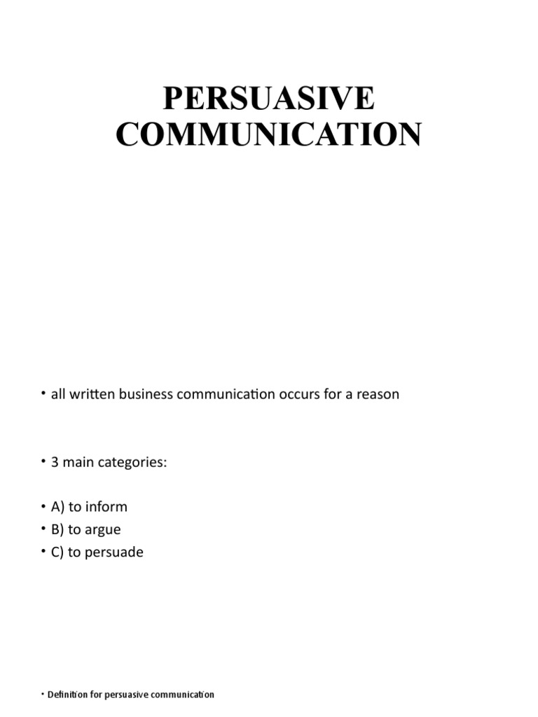 Persuasive Communication | PDF
