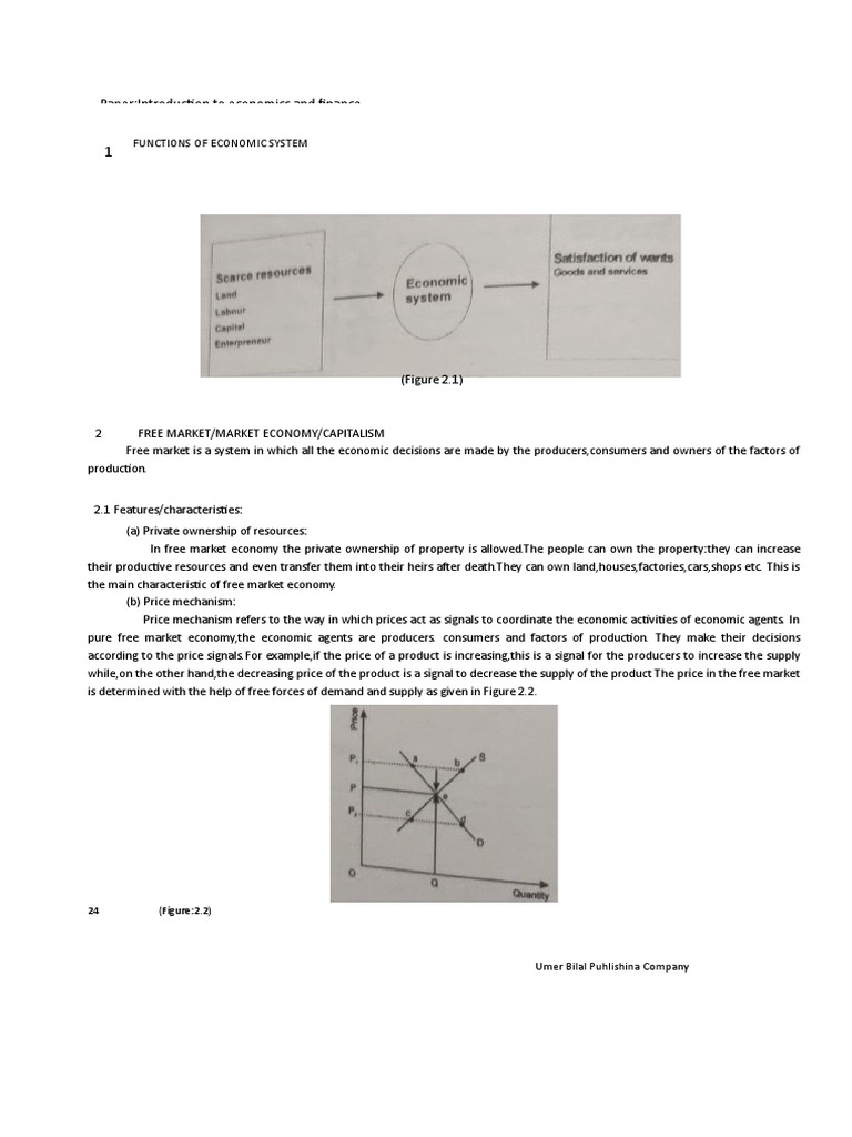 Paper:Introduction To Economics and Finance: Functions of Economic ...