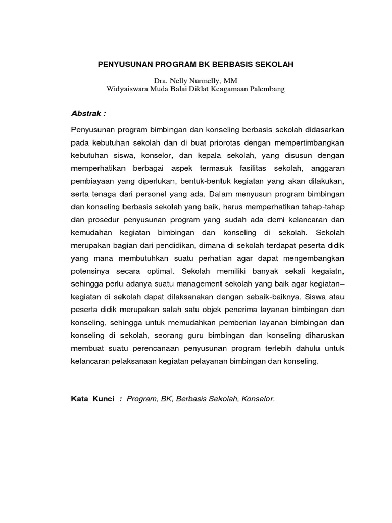 Penyusunan Program BK | PDF