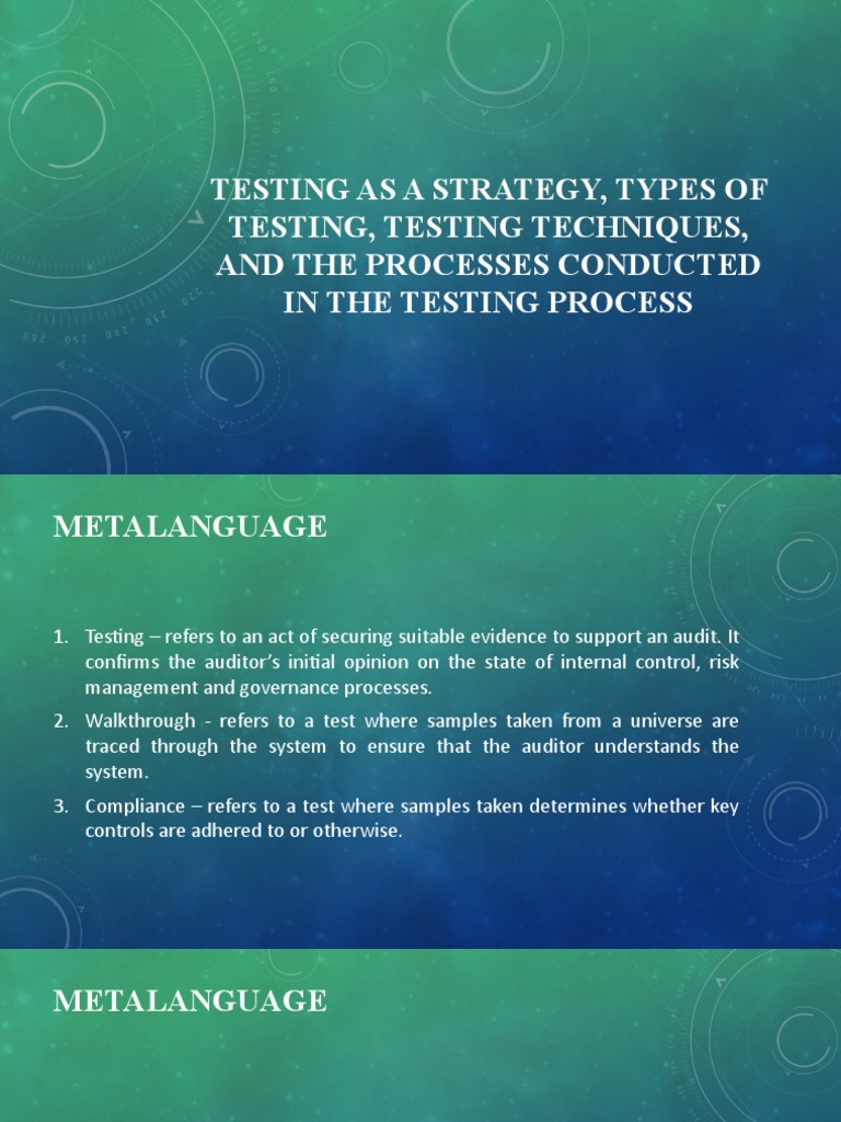 Audit Testing Techniques Overview | PDF | Audit | Internal Control