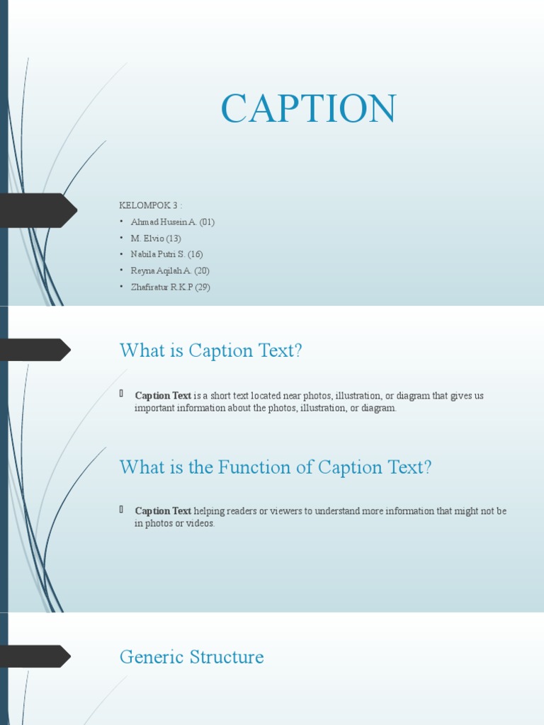 Materi Caption Kelas XII | PDF | Grammar | Syntax
