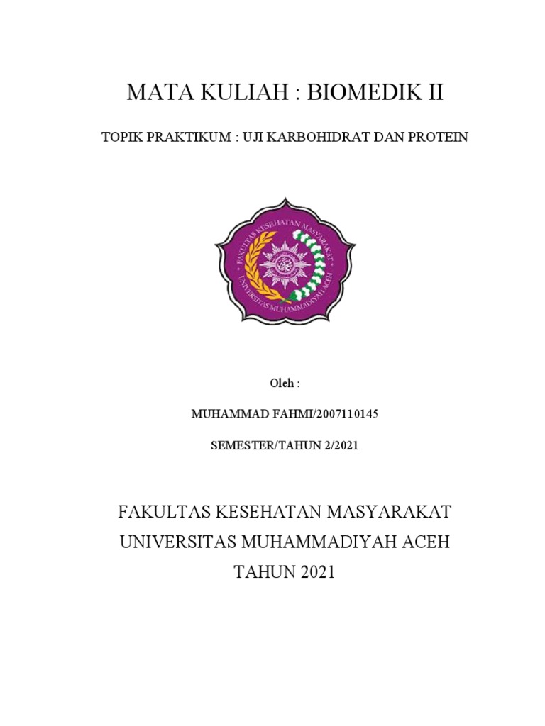 Laporan Biomedik Ii | PDF | Pengembangan Diri | Sains & Matematika