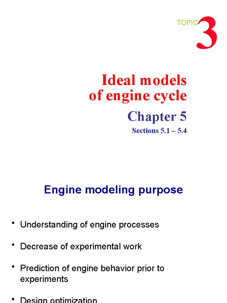 3 Ideal Models of Engine Cycles | PDF | Engines | Applied And ...
