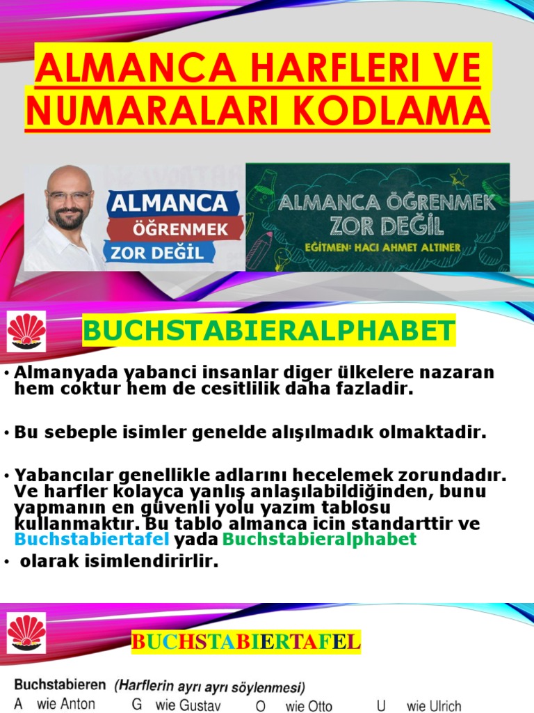 Almanca Harfleri Ve Numaralari Kodlama | PDF