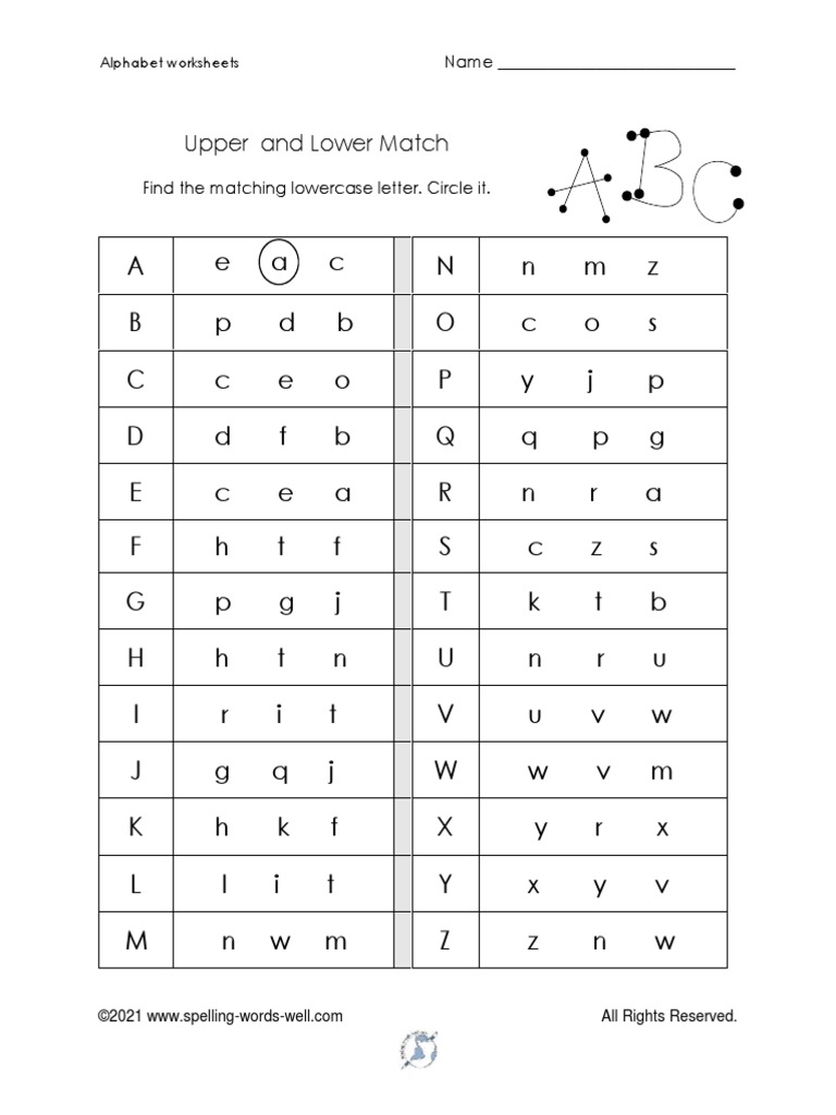 Alphabet Worksheets Upper | PDF