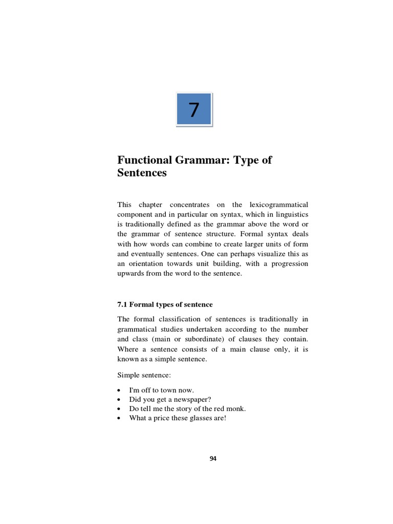 Grammar Types | PDF | Syntax | Phrase