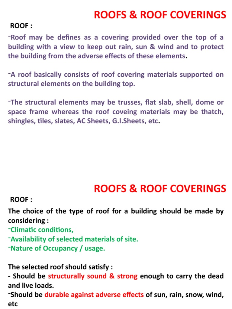 5.Bmc 2018 Roofs | PDF | Roof | Building Technology