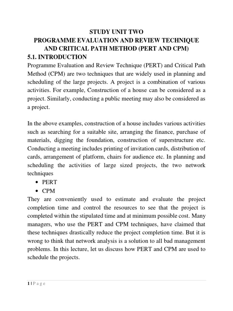 Lecture 3 - Pert CPM | Download Free PDF | Applied Mathematics | Analysis Lecture 3 - Pert CPM | Download Free PDF | Applied Mathematics | Analysis