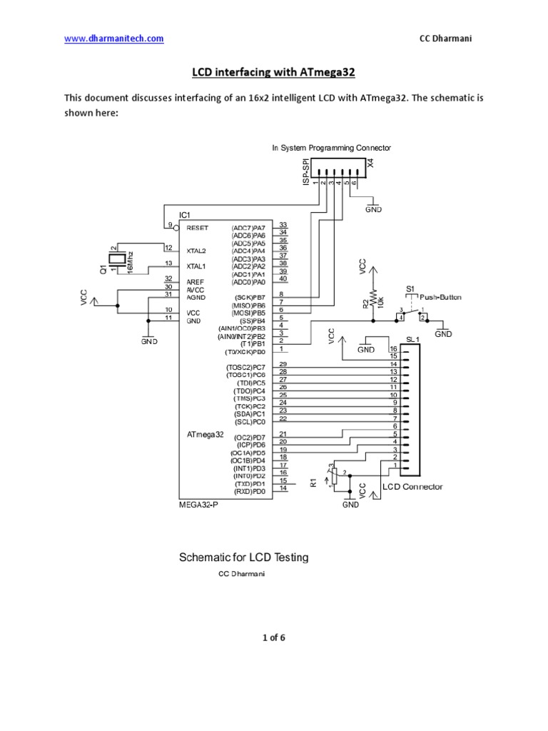 Lcd Interfacing With Atmega32 Pdf Digital Electronics Computer