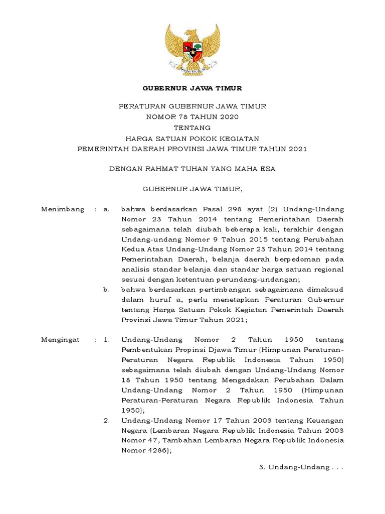 Pergub No 78 TAhun 2020 Tentang HSPK-Lampiran | PDF Pergub No 78 TAhun 2020 Tentang HSPK-Lampiran | PDF