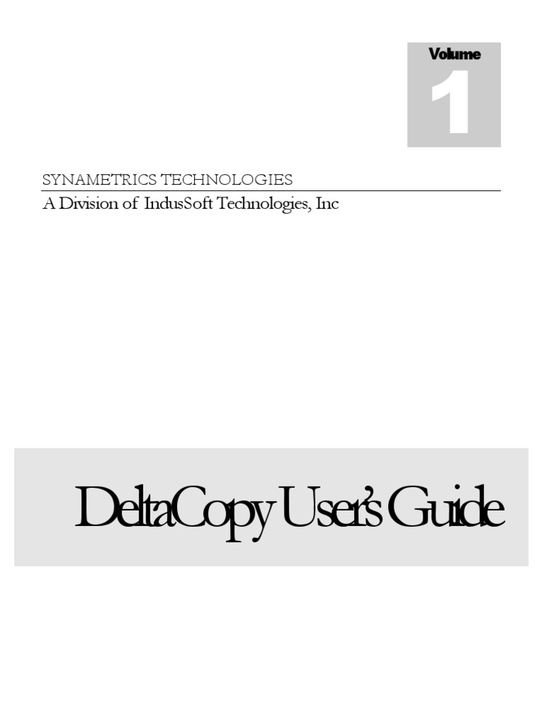 Delta Copy Manual | PDF | Directory (Computing) | Microsoft Windows