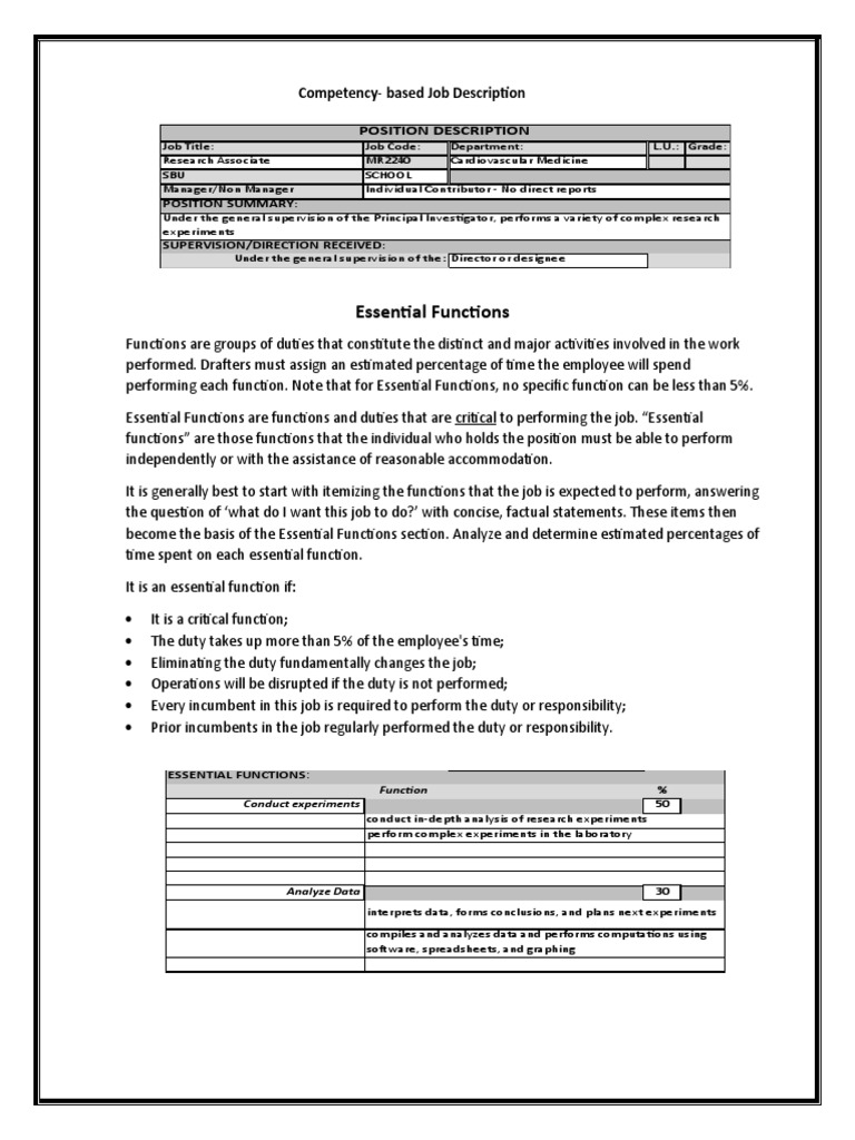 Competency Based Job Descriptions | PDF | Competence (Human Resources ...