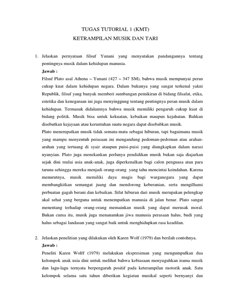 Tugas 3 Keterampilan Musik dan Tari | PDF
