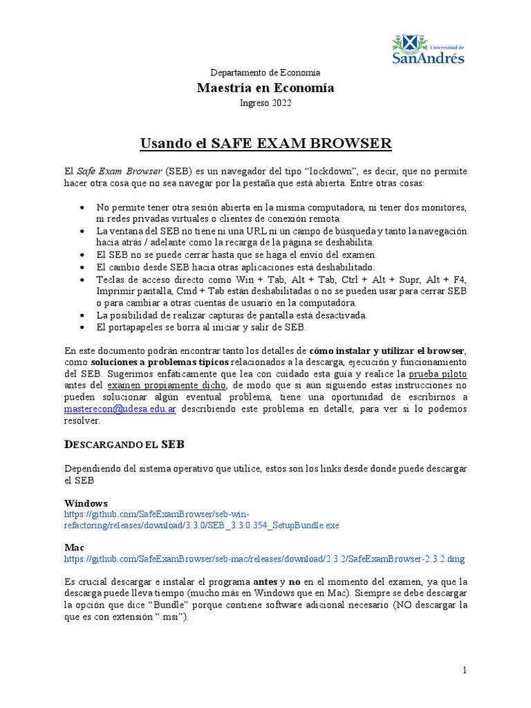Usando SEB | PDF | Mac OS | Microsoft Windows