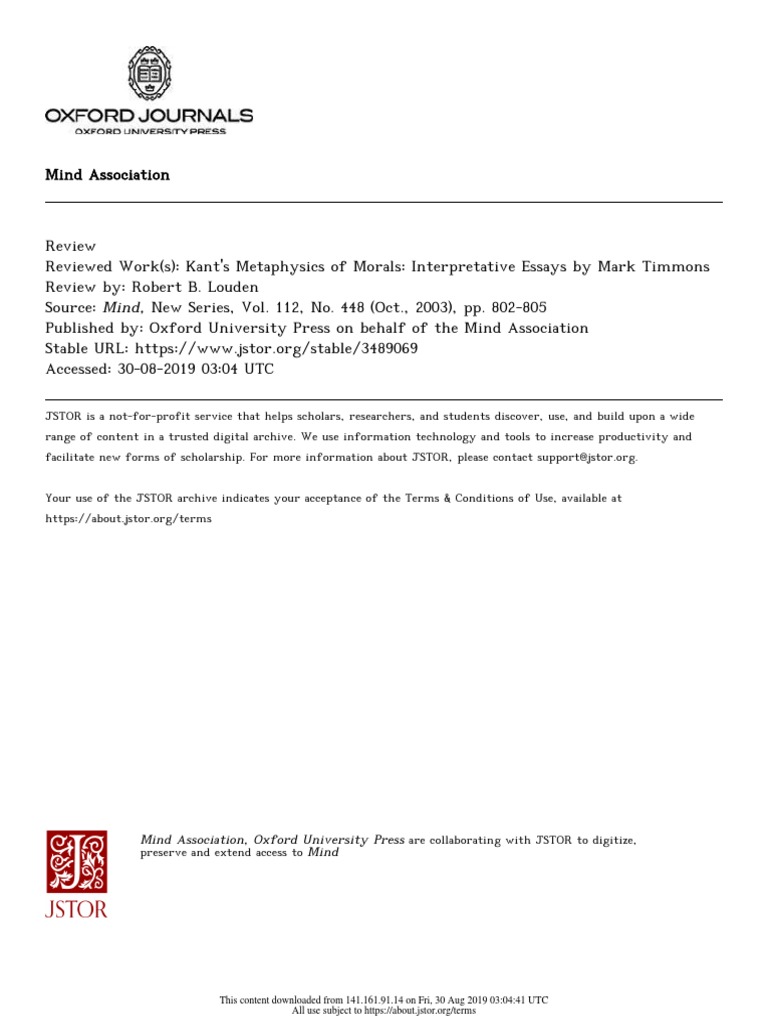 Summary Of Kant Pdf Immanuel Kant Free Will 0819
