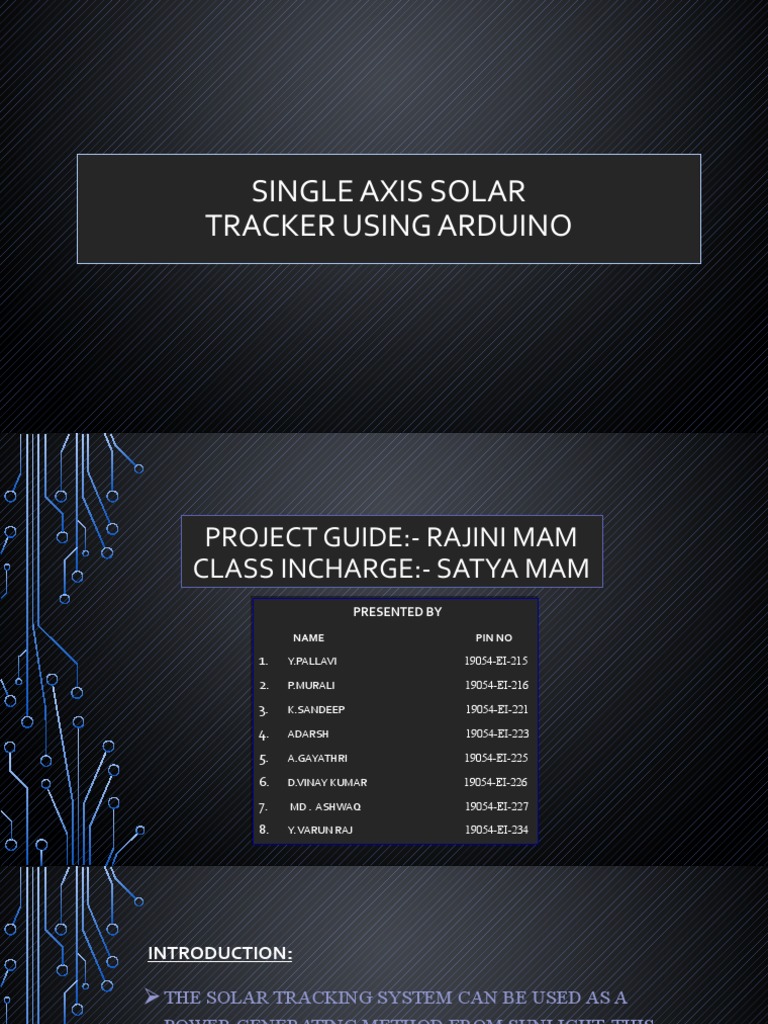 Arduino-Based Single Axis Solar Tracker | PDF | Solar Energy | Arduino