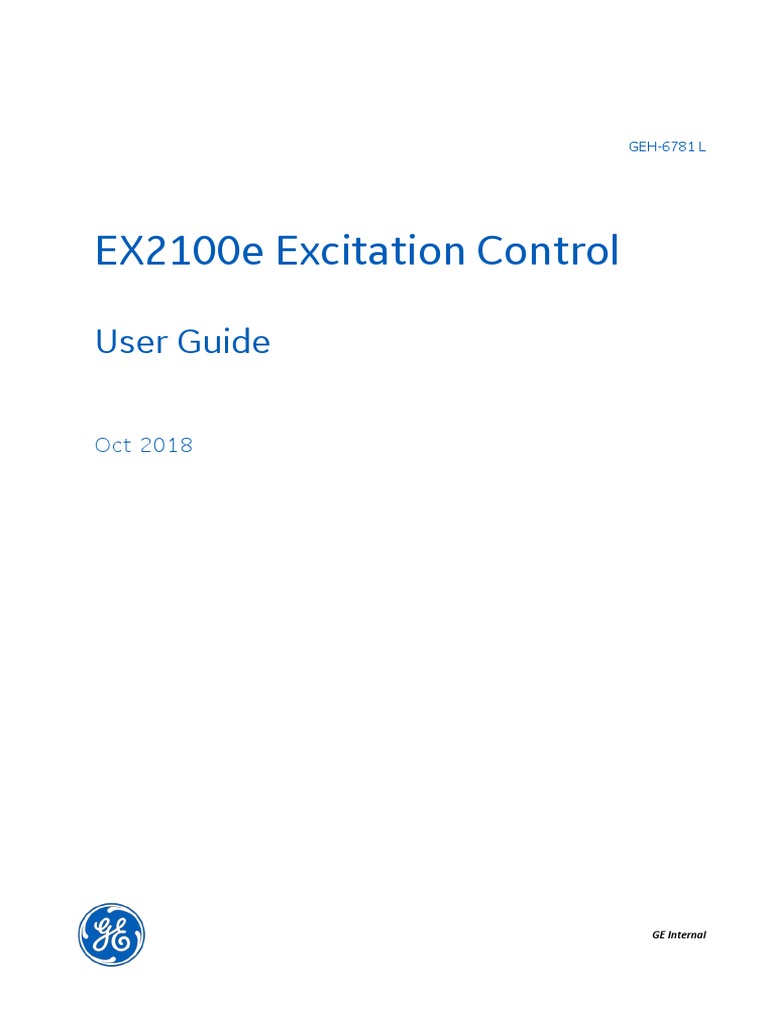 GEH 6781 EX2100e Excitation Control User Guide | PDF | Power Supply ...