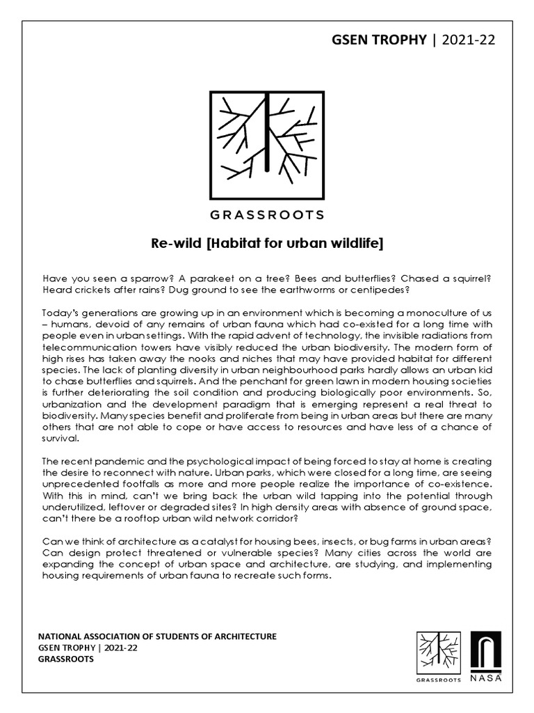 Gsen Trophy Brief 2021-2022 | PDF | Biodiversity | Habitat
