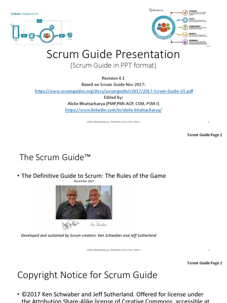Scrum Guide Presentation v0.1 | PDF | Scrum (Software Development)