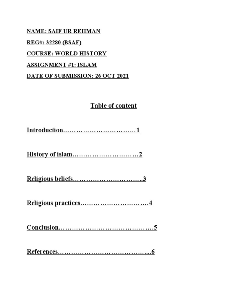 World History Assignment 32280 Pdf Muhammad Hajj