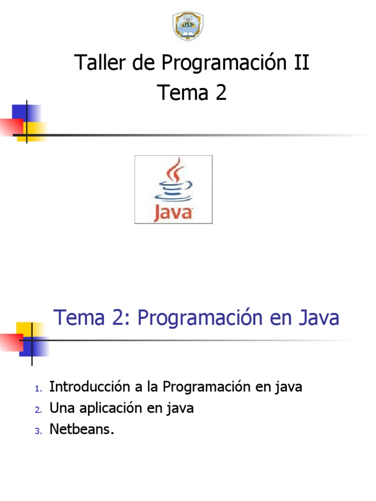 Taller2 Tema2 | PDF | Java (lenguaje de programación) | Ingeniería Informática