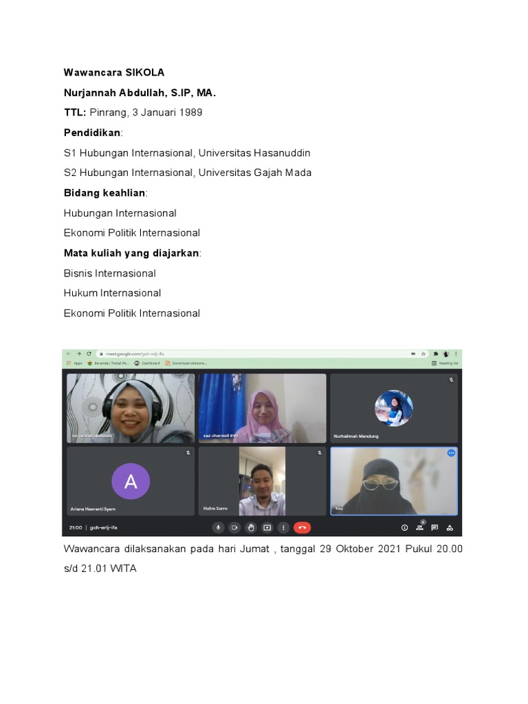 Hasil Wawancara SIKOLA Aspek Humanware | PDF