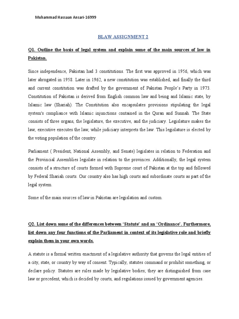 Overview of Pakistan's Legal System | PDF | Constitution | Parliament