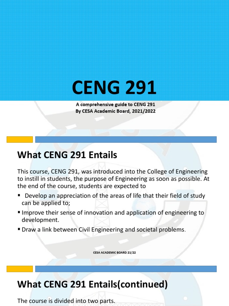 CENG 291 A Comprehensive Guide, CESA-1 | PDF | Plagiarism | Turnitin