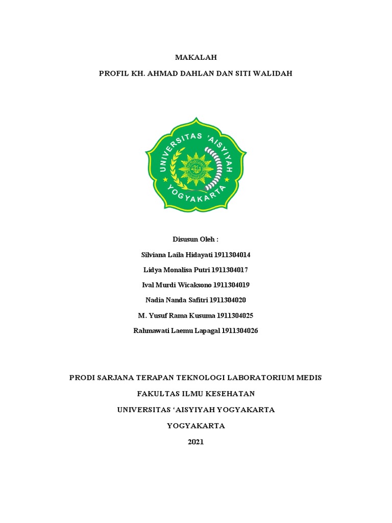 Biografi Siti Walidah dan Ahmad Dahlan | PDF | Ilmu Sosial | Agama ...
