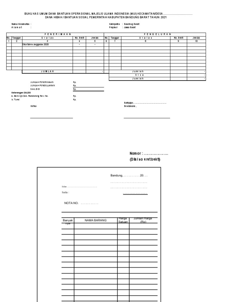 Contoh Lpj-Bku Mui KBB | PDF