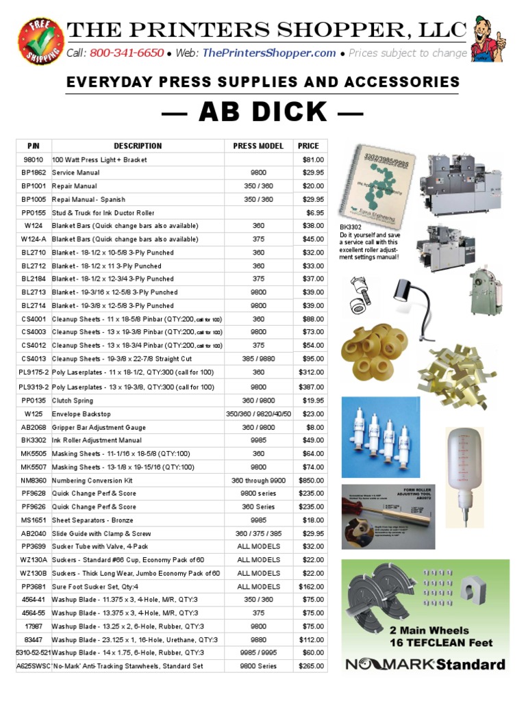 Ab Dick - : The Printers Shopper, LLC | PDF | Mechanical Engineering ...