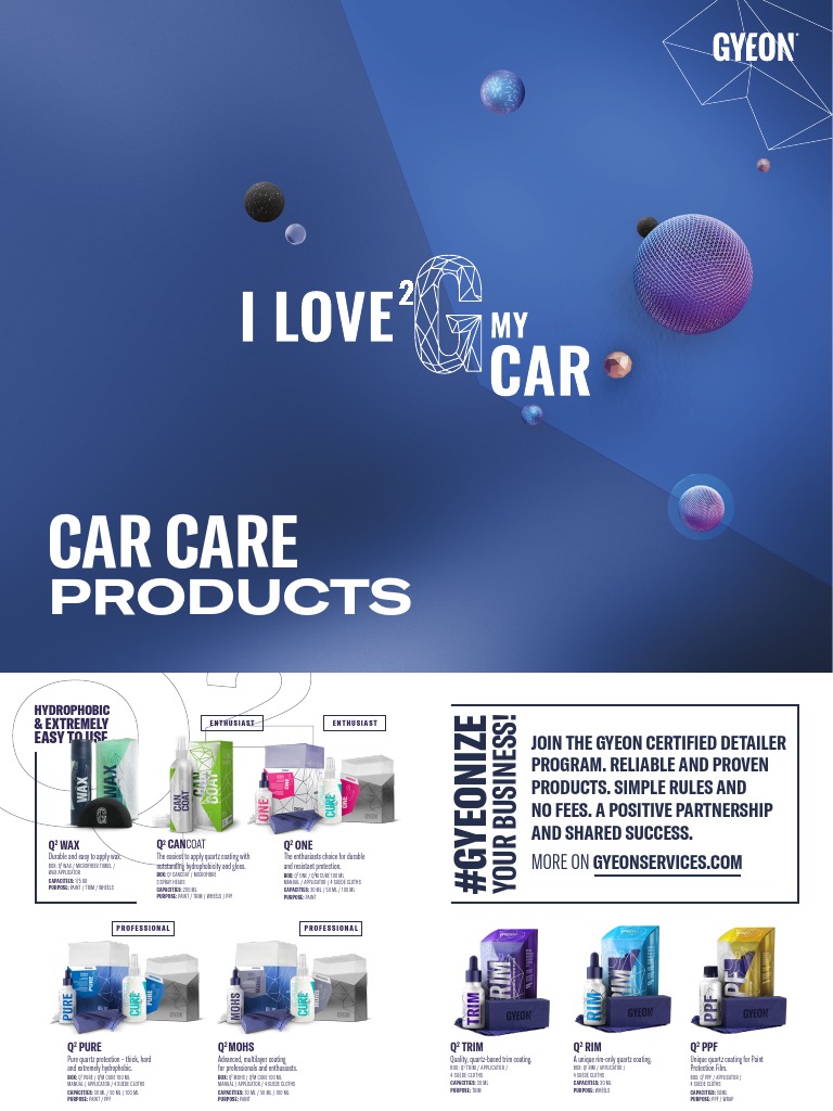 Gyeon 01 Leaflet All Products Web | PDF | Materials