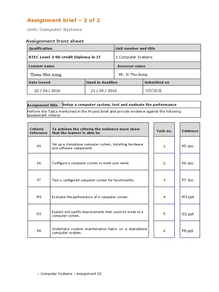 MM0320A20G Thwin Htut Aung CSS Assignment 2 | PDF