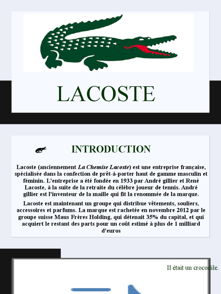 LACOSTE | PDF